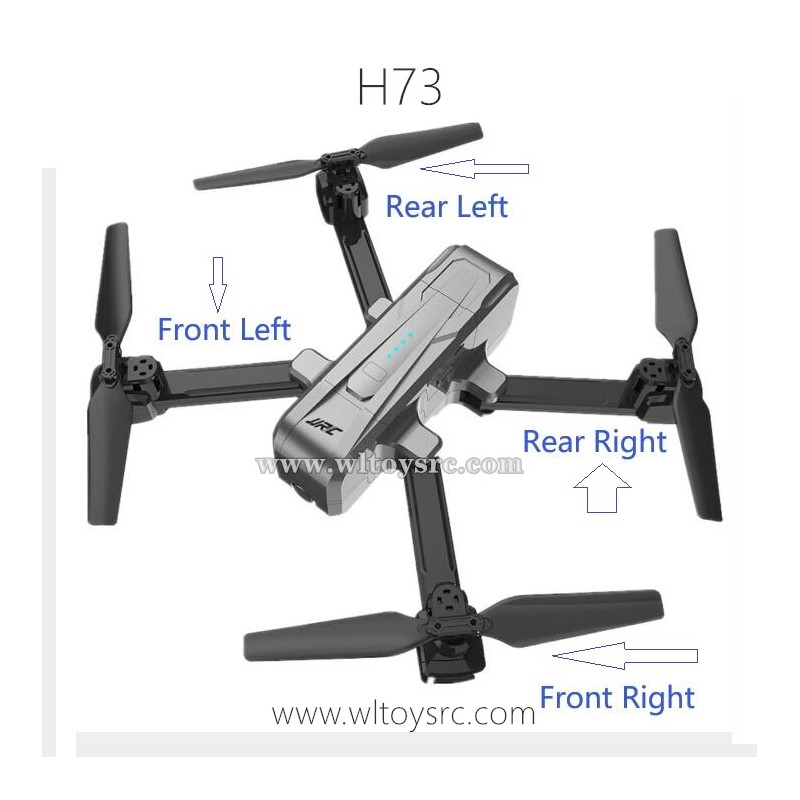 JJRC H73 5G Drone Parts-Rear Left Motor Arm Kit with Propellers