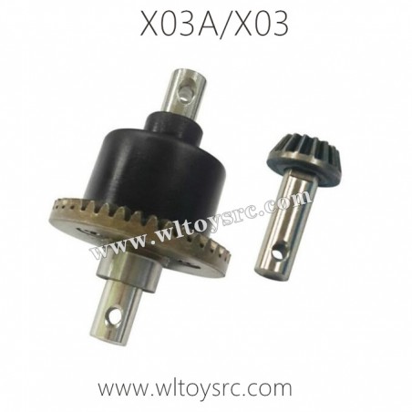 XLF X03A X03 RC Car Parts, Front Differential Mechanism Components FY-CQ04